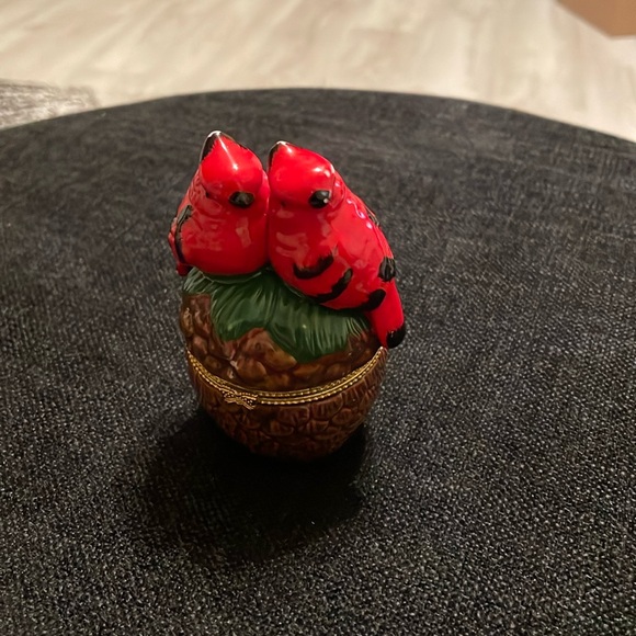 Storage & Organization | Vintage Cardinal Trinket Boxtwo Red Birds On ...